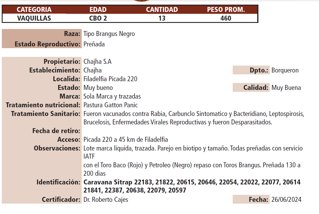 Ferusa - Subastas - LOTE A