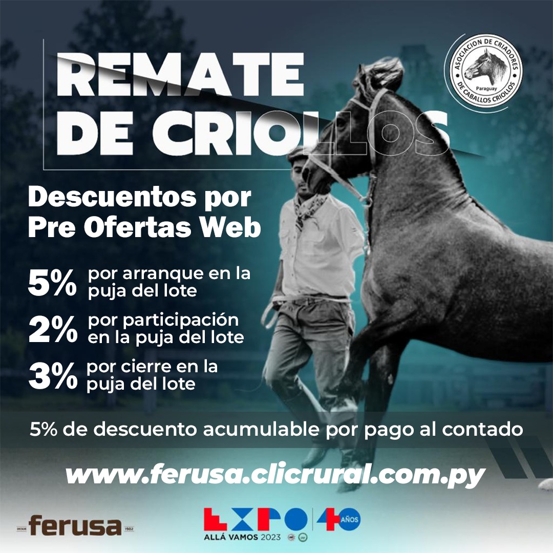 Ferusa - Subastas - REMATE DE ANIMALES DE BOZAL RAZA CRIOLLA - EXPO ...